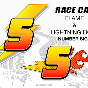 Race Car Number 5 - Cars Party - Race Car Birthday - Race Car ...