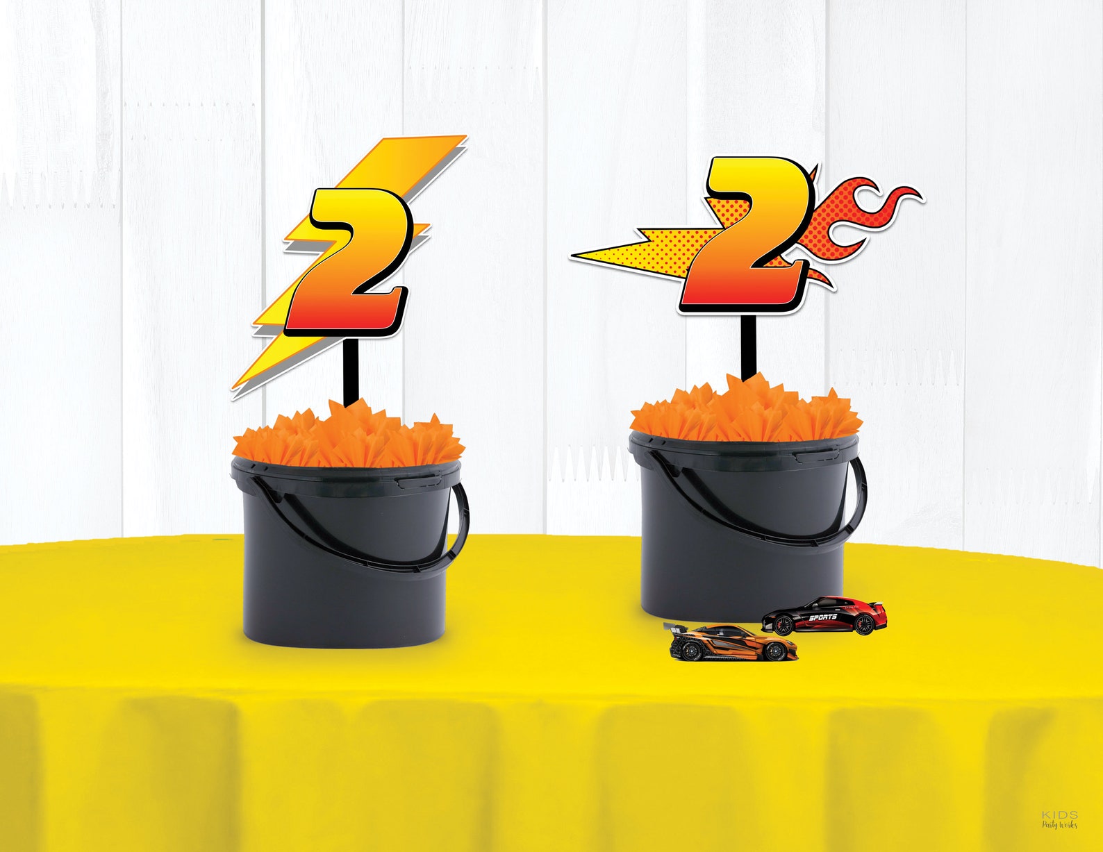 Race Car Birthday Number 2 Centerpiece Cars Party Race Car - Etsy