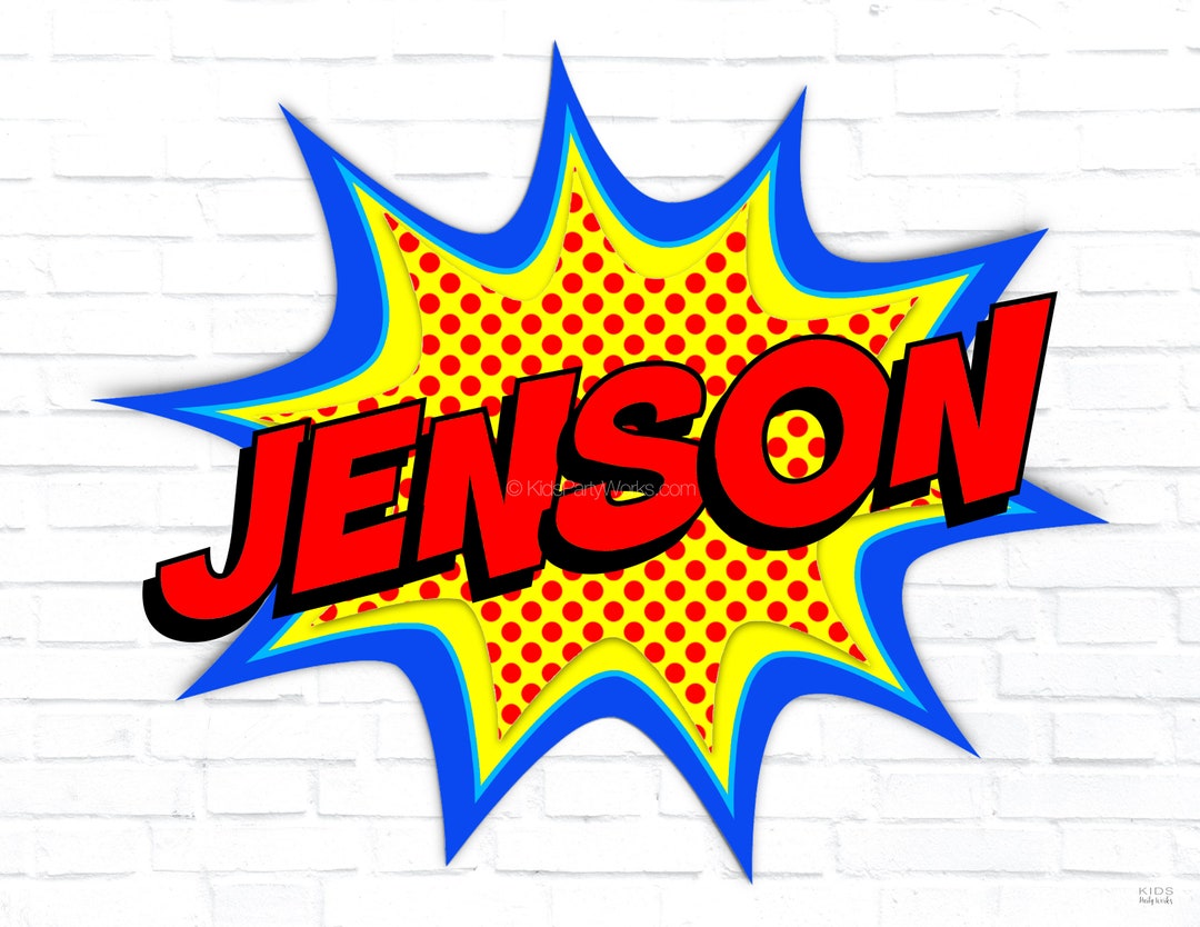 Superhero Name Sign, Superhero Birthday, Superhero Decorations ...