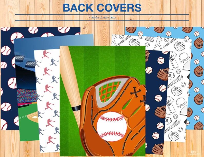 BINDER COVERS Printable - 1 Personalized Binder Cover-baseball Binder ...