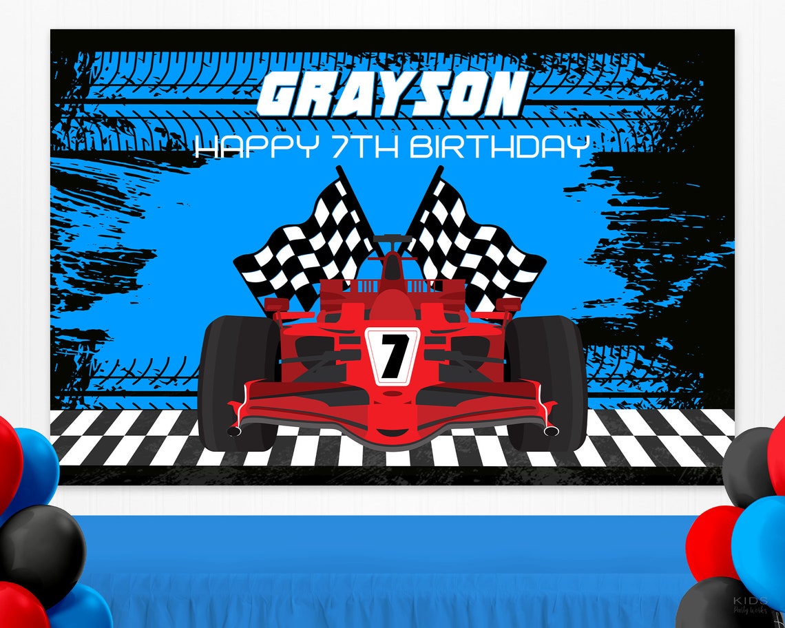 Race Car Backdrop Racing Birthday Boy Birthday Race Car - Etsy