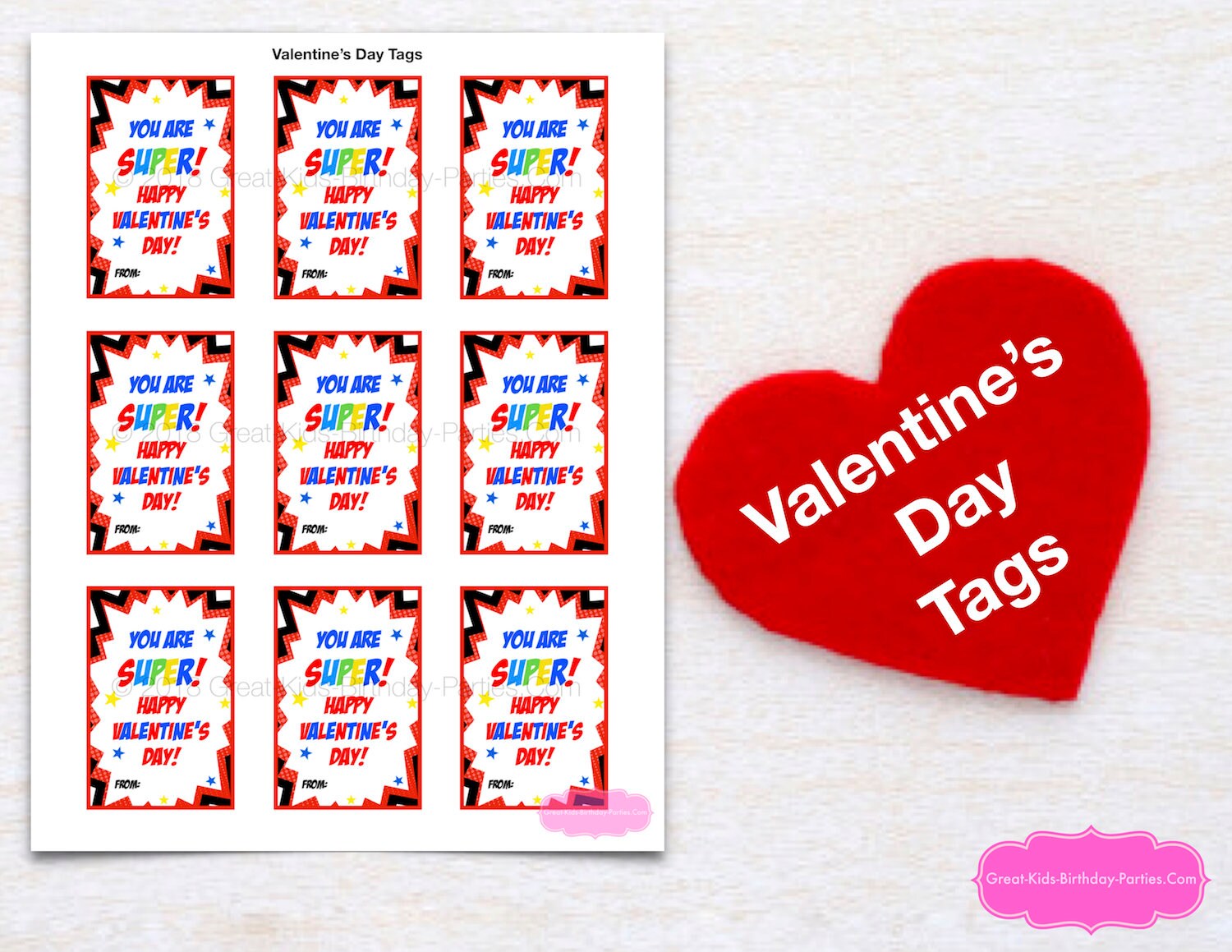 Valentine's Day Tags Valentine's Tags - Etsy