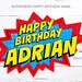 Superhero Happy Birthday, Superhero Birthday Sign, Superhero Party ...