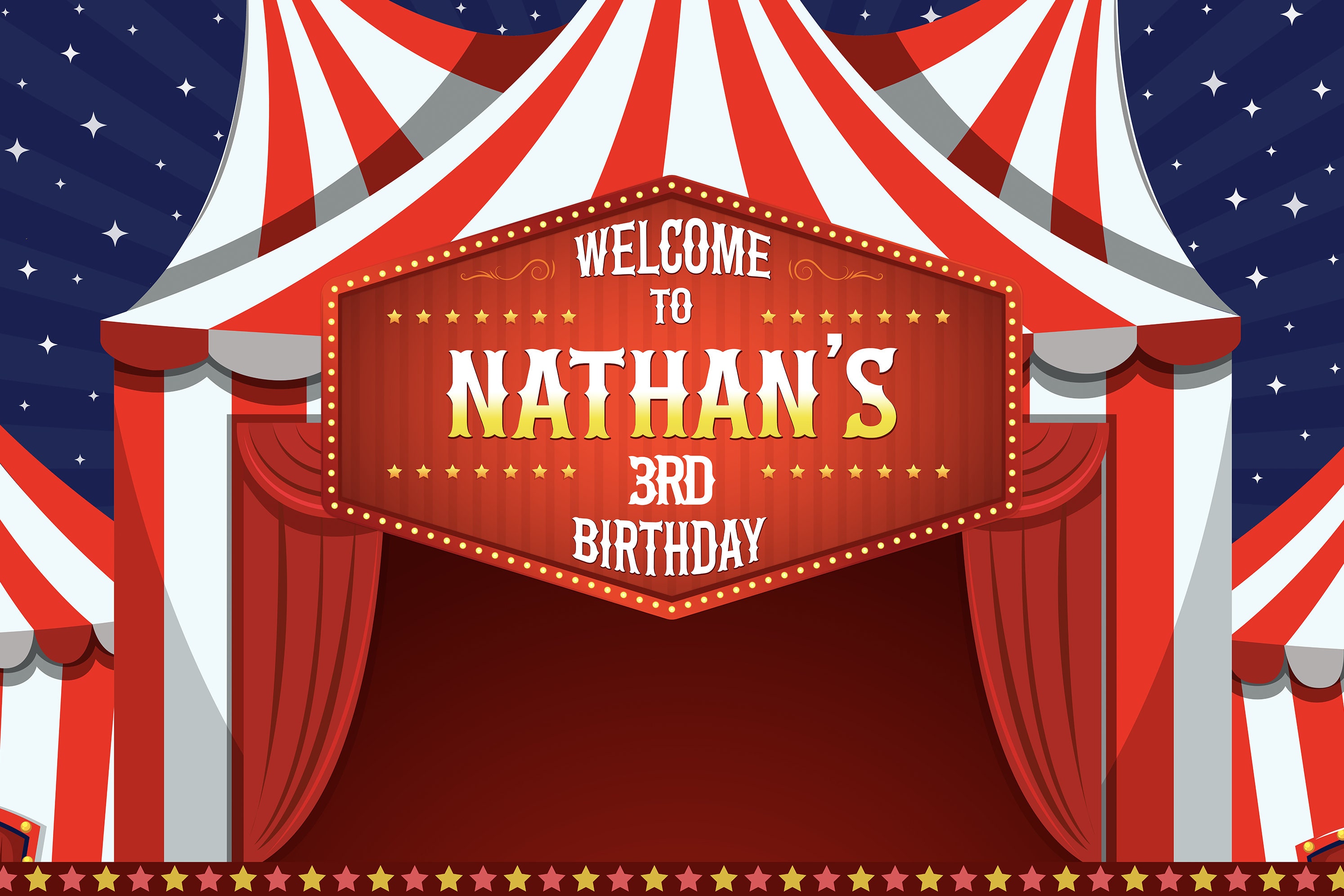 Circus Backdrop Circus Birthday Circus Party Circus Banner - Etsy Australia