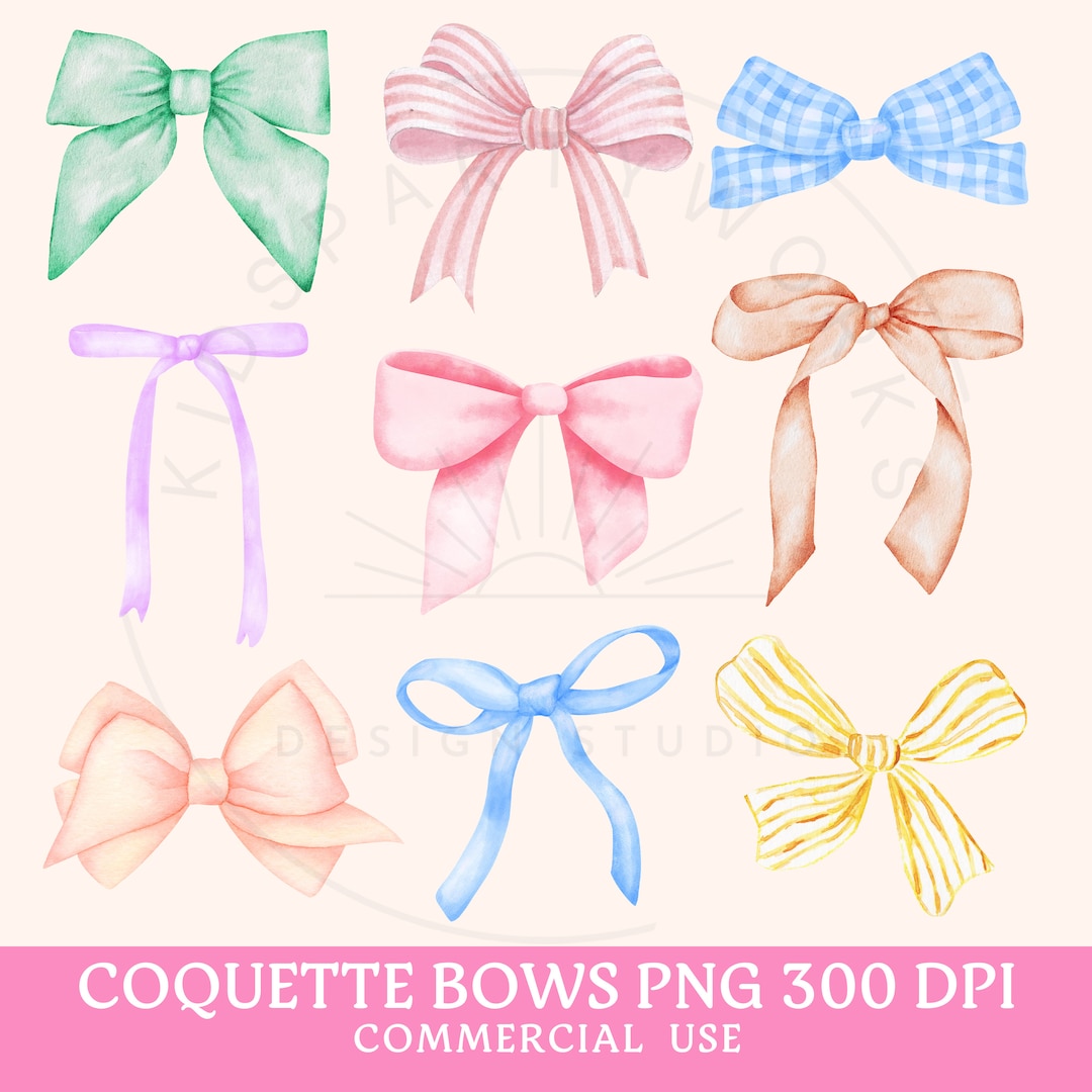 Bows PNG, Coquette Home Decor, Bow Collage PNG, Girly Girl Pink Bow ...