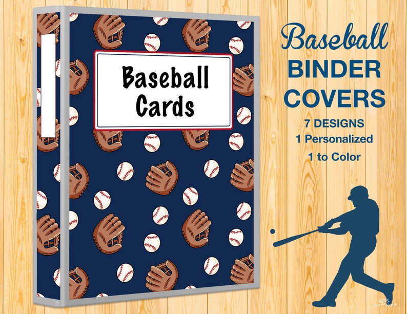 BINDER COVERS Printable 1 Personalized Binder Cover-baseball - Etsy