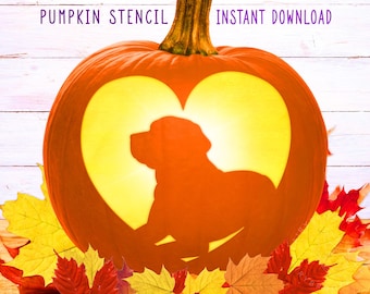 Cute Dog Pumpkin Carving Stencil Template Pattern Halloween PRINTABLE ...