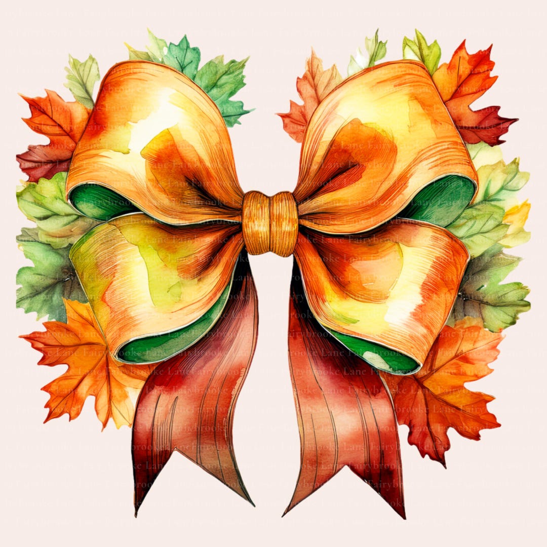 Coquette Fall Bow Png, Fall Png, Coquette Autumn, Coquette Bow Clipart ...