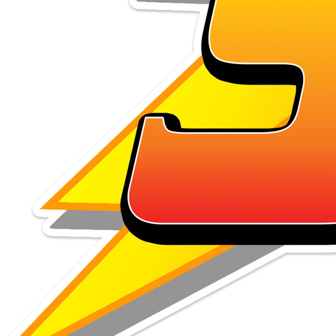 Race Car Number 3 Race Car Birthday Lightning Bolt Number - Etsy