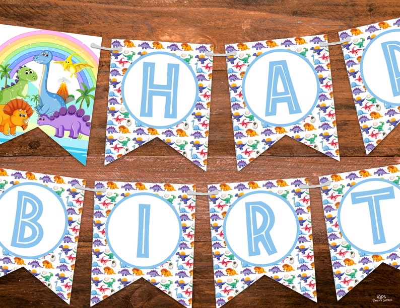 Dinosaur Birthday Banner Dinosaur Alphabet Dino Printable | Etsy