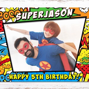 Superhero Photo Booth Frame, Superhero Custom Sign, Superhero, Party ...
