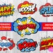 SUPERHERO WORD BUBBLES, Superhero Printables, Superhero Party ...