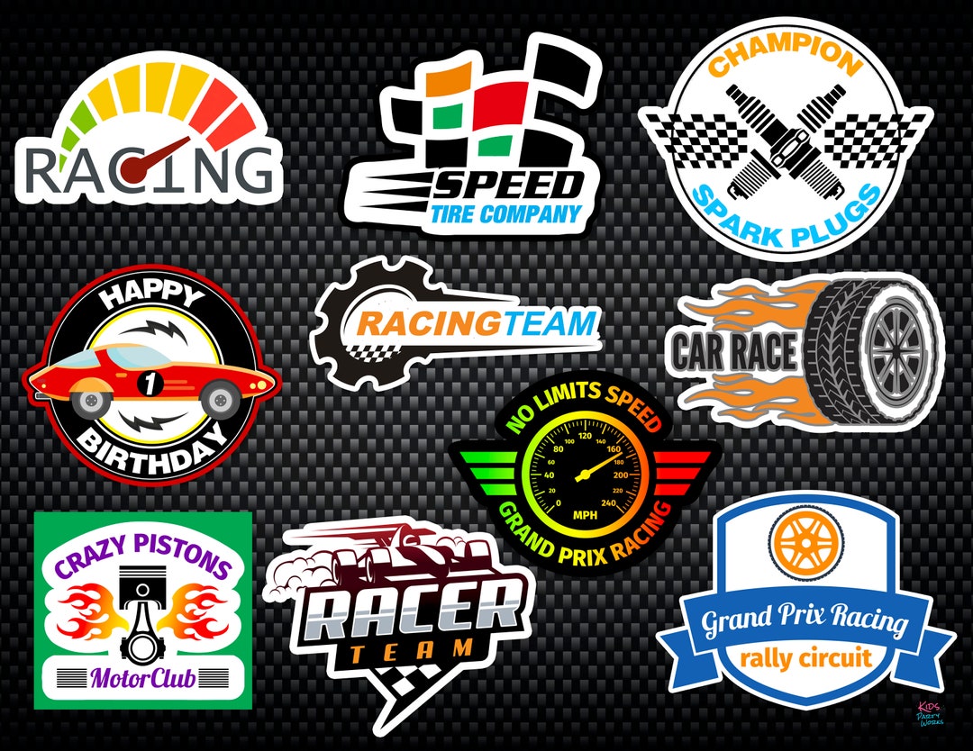 Racing Decals, Race Car Stickers, Race Car Party, Racing Birthday Signs ...