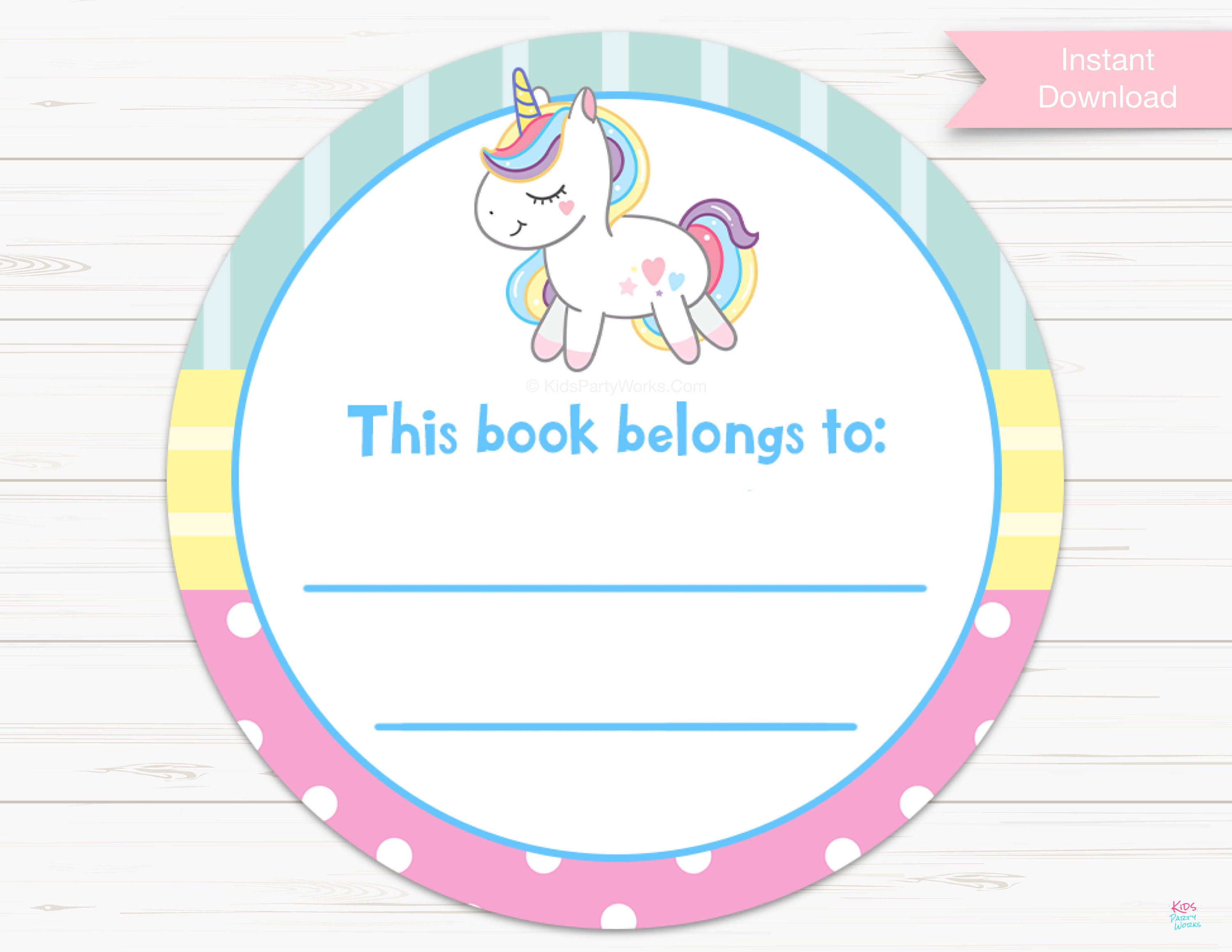 Book Stickers This Book Belongs To Stickers Bookplate Etsy