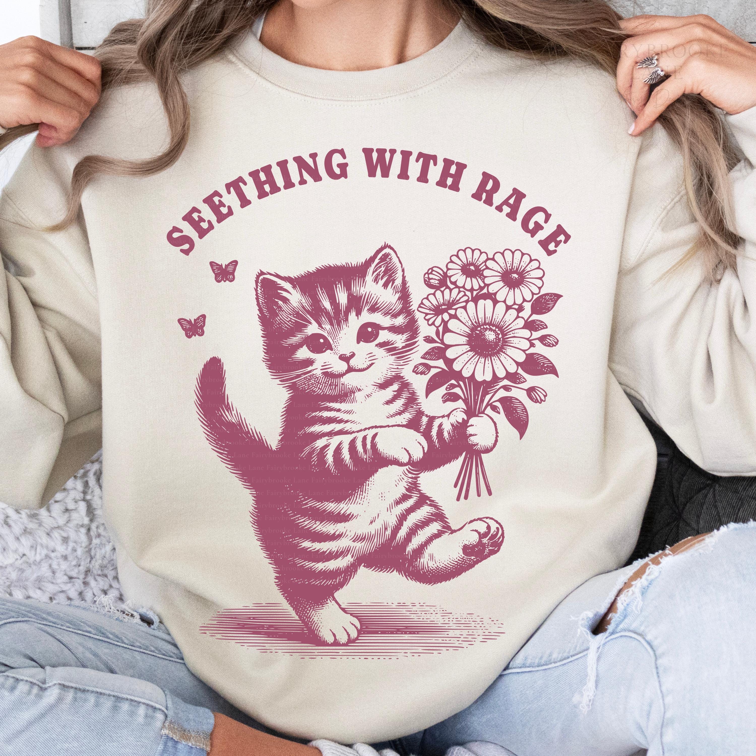 Seething With Rage Png, Funny Cat Meme Shirt Png, Funny Sarcastic Png ...