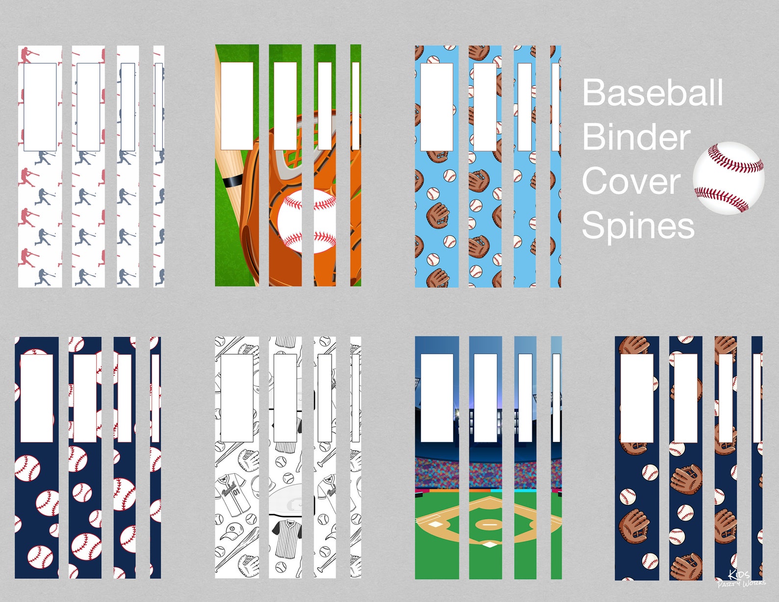 BINDER COVERS Printable 1 Personalized Binder Cover-baseball - Etsy