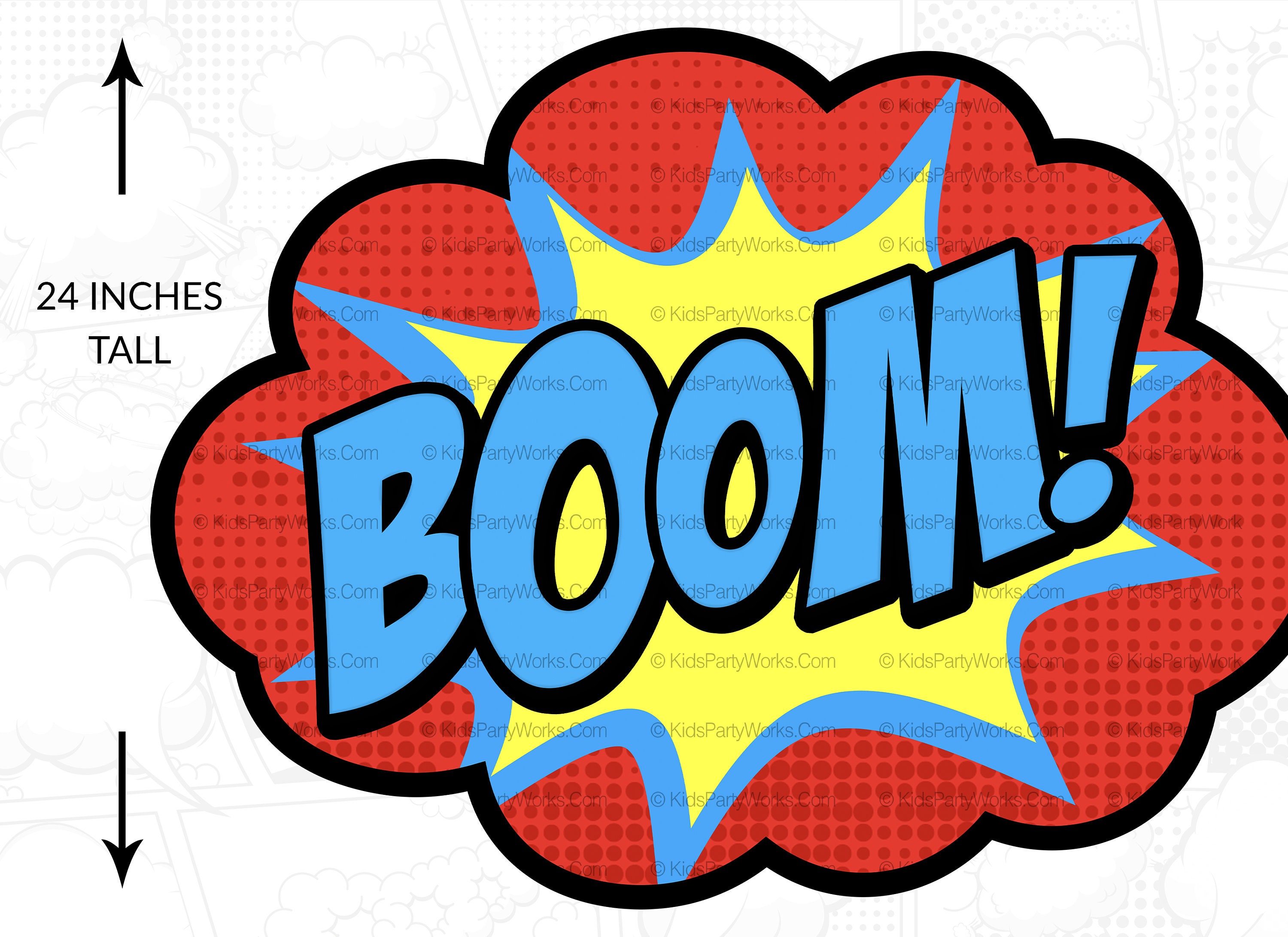 Giant Superhero Comic Bubbles, Superhero Birthday Party Sign, Speech ...