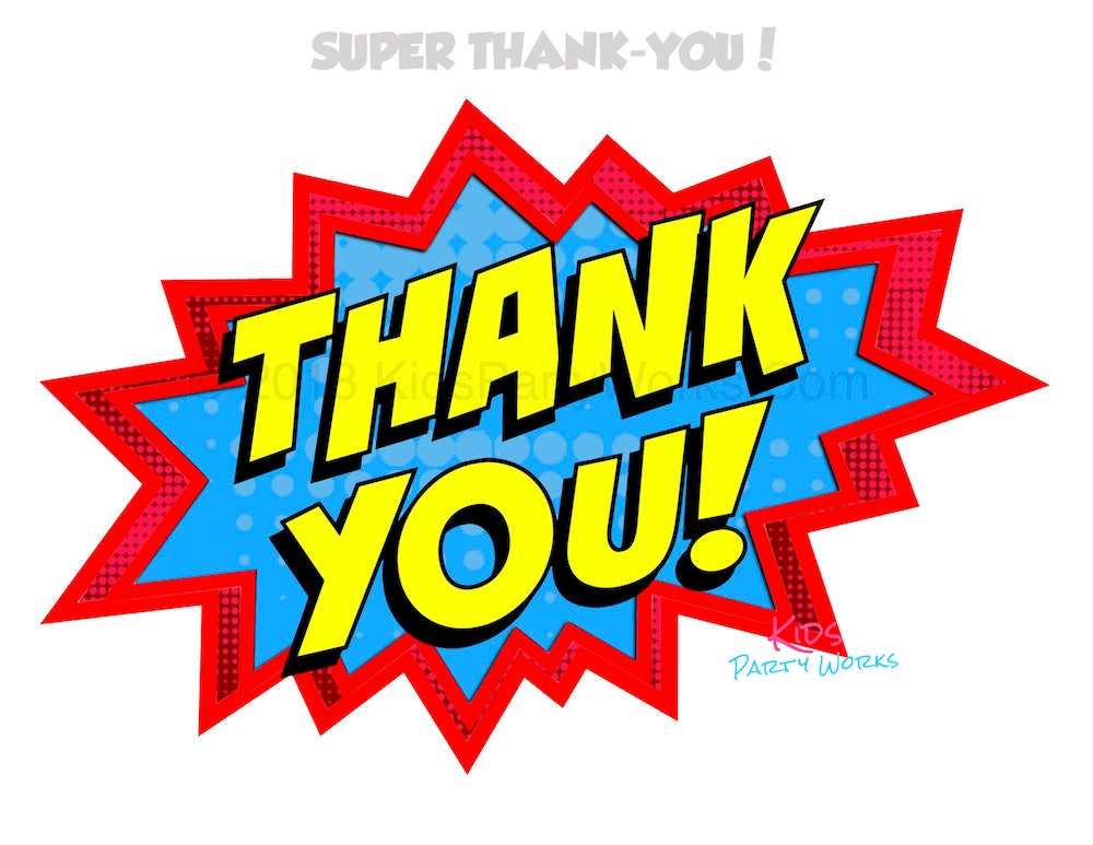 Superhero Thank-you Sign, Superhero Sign, Superhero Party, Superhero ...