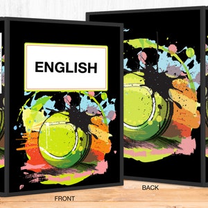BINDER COVERS Printable Editable, Back to School, Tennis Binder Covers ...