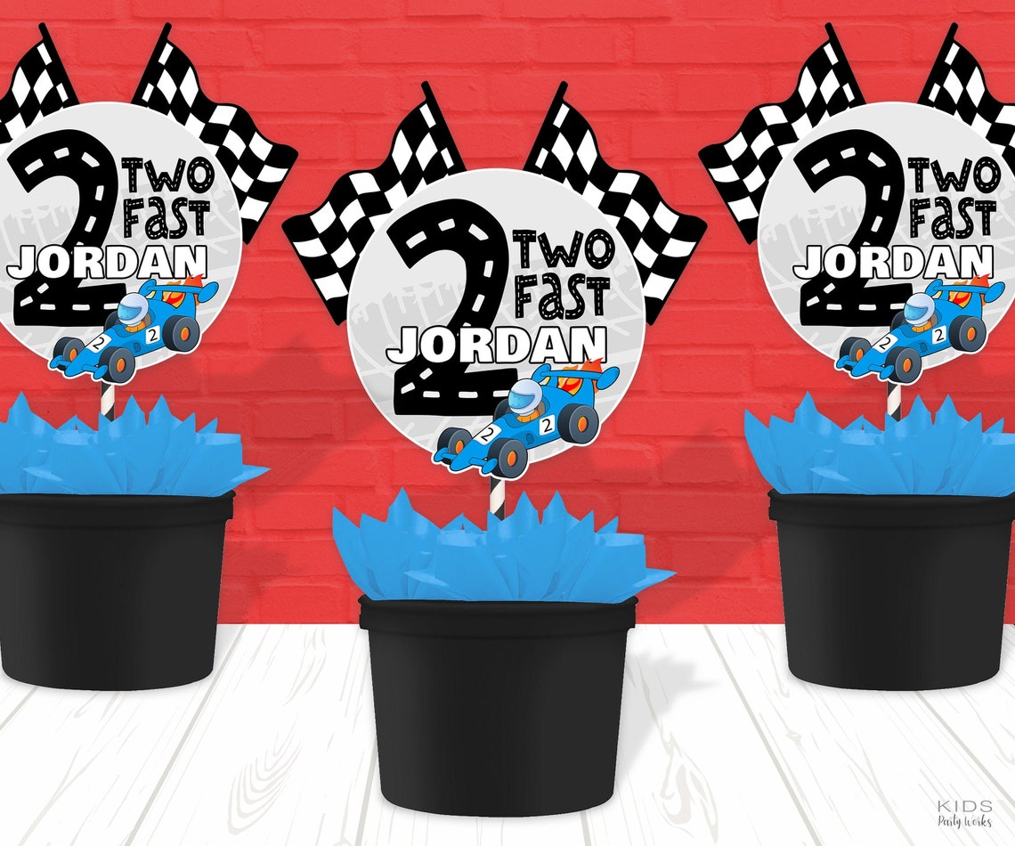 Two Fast Birthday Second Birthday Race Car Birthday 2nd - Etsy
