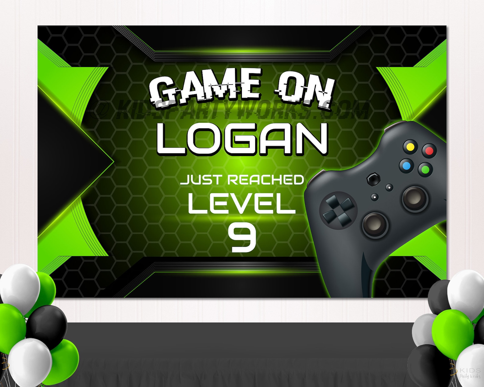 Video Game Backdrop, Gamer Birthday, Gamer Sign, Video Game Party ...