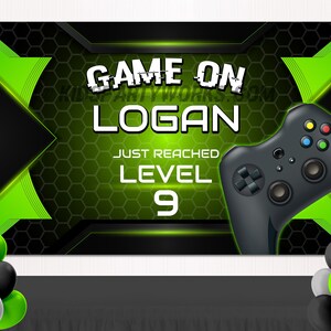 Video Game Backdrop, Gamer Birthday, Gamer Sign, Video Game Party ...