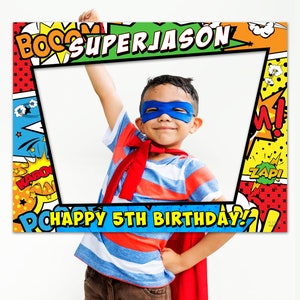 Superhero Photo Booth Frame, Superhero Custom Sign, Superhero, Party ...