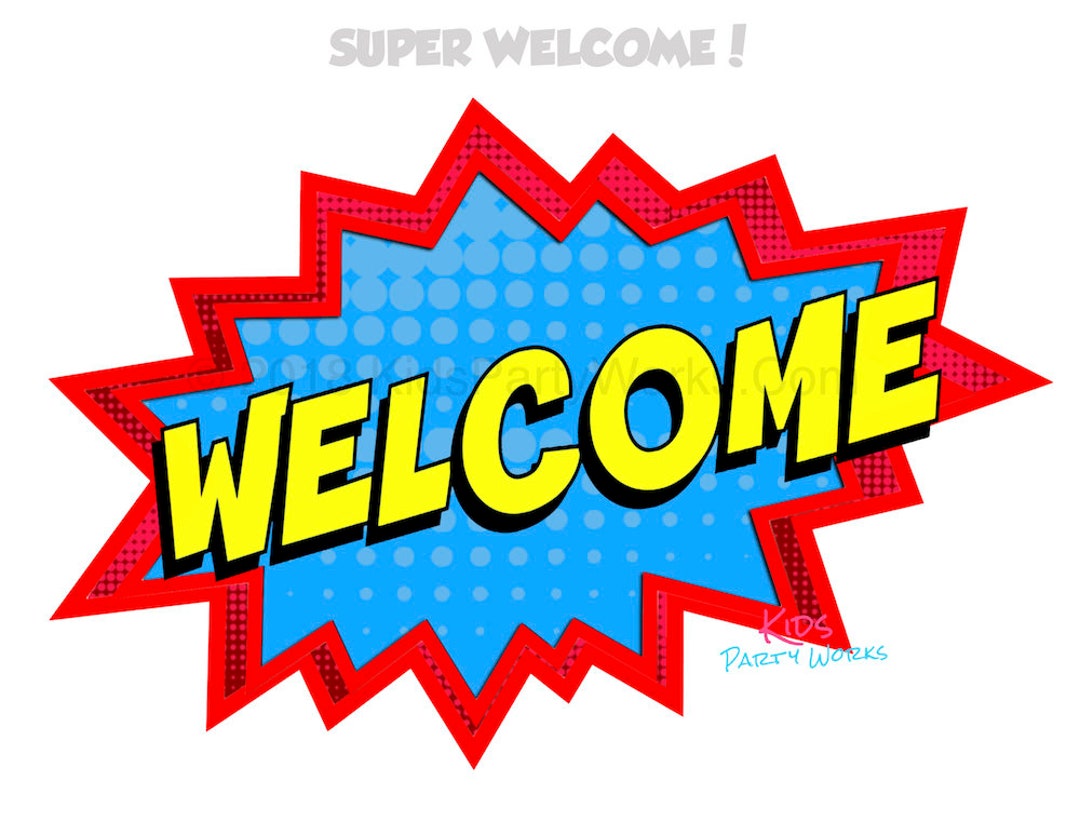 Superhero Welcome Sign - Superhero Sign - Superhero Party - Superhero ...