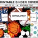 BINDER COVERS Printable EDITABLE, Boys Sports Binder Covers, Kids ...