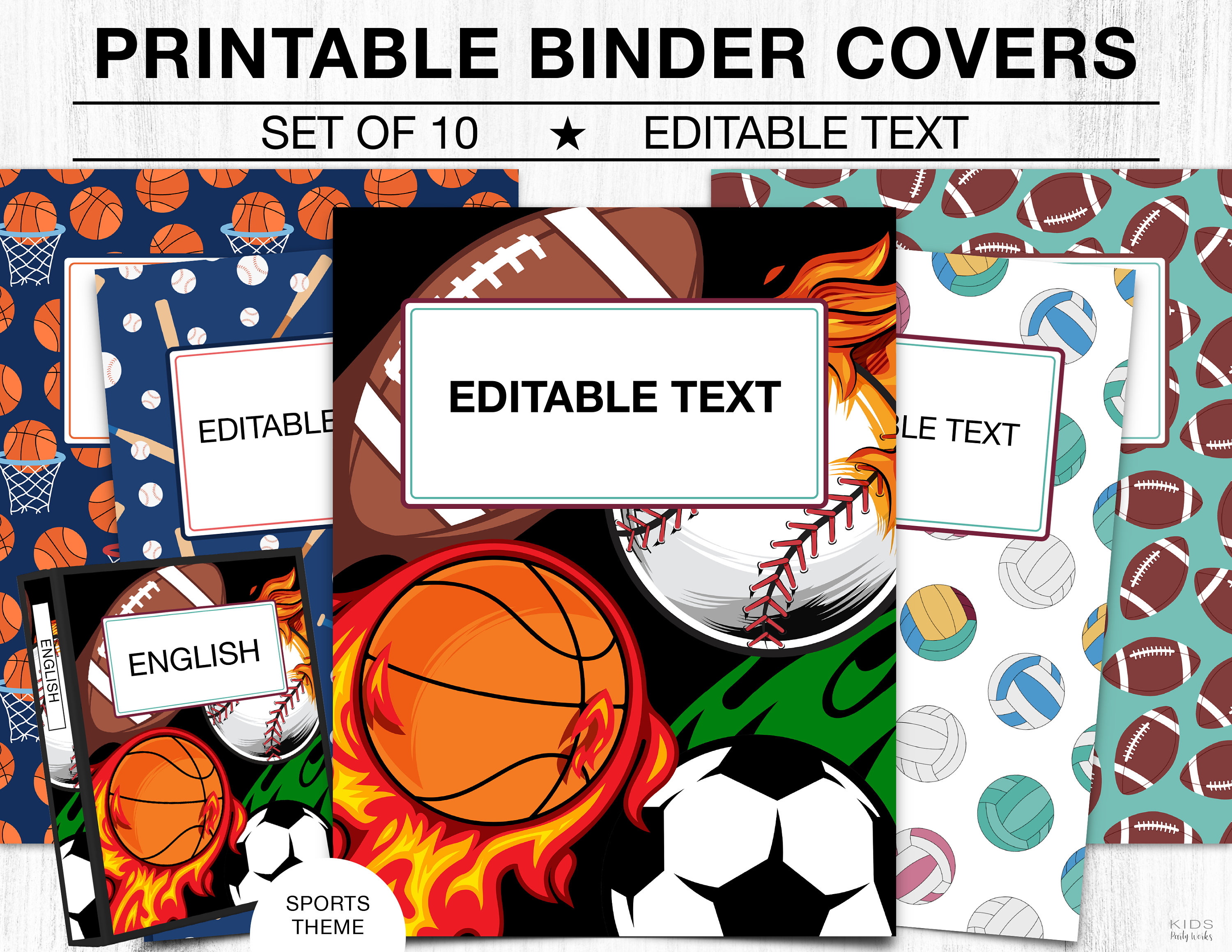 Volleyball Binder Cover Templates