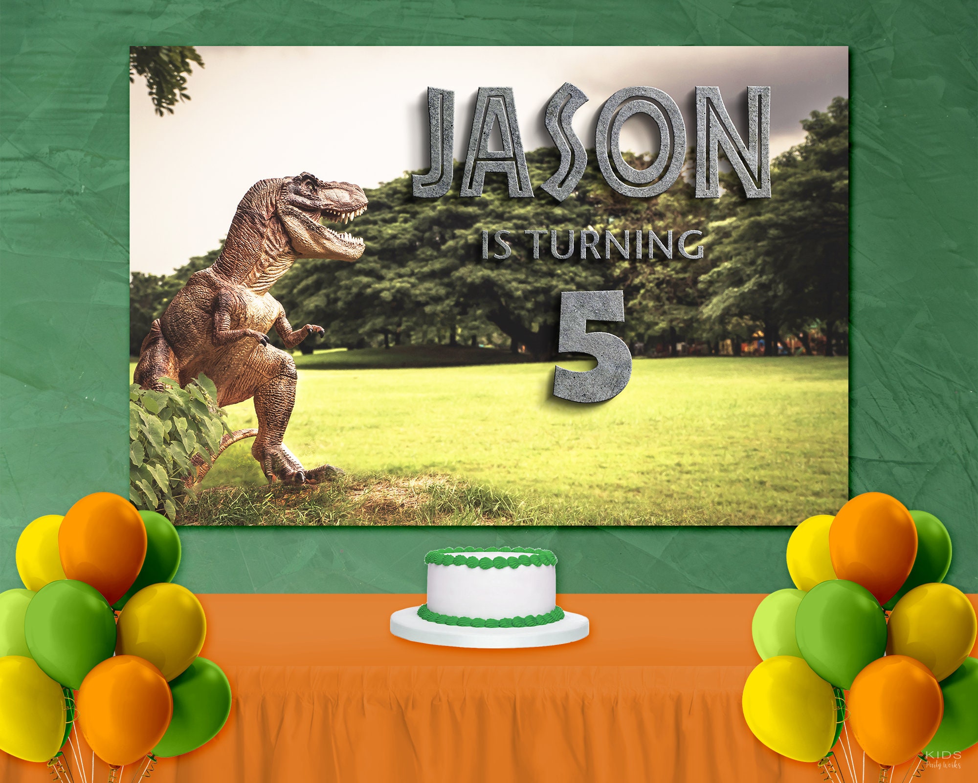 Dinosaur Backdrop Dinosaur Birthday Dinosaur Party Dinosaur | Etsy