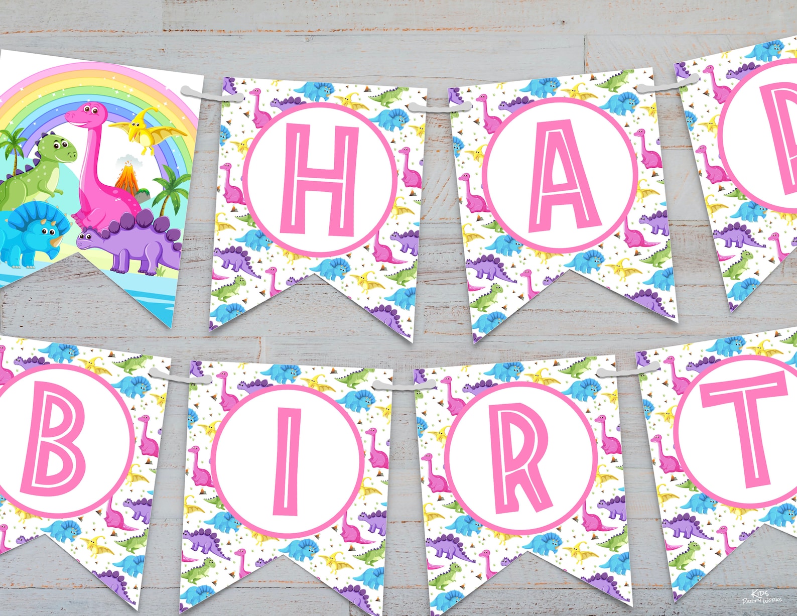 Dinosaur Birthday Banner Dinosaur Alphabet Dino Printable | Etsy