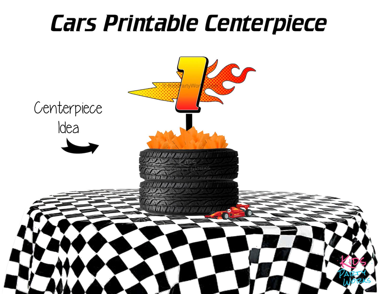Race Car Birthday Number 2 Centerpiece Cars Party Race Car - Etsy