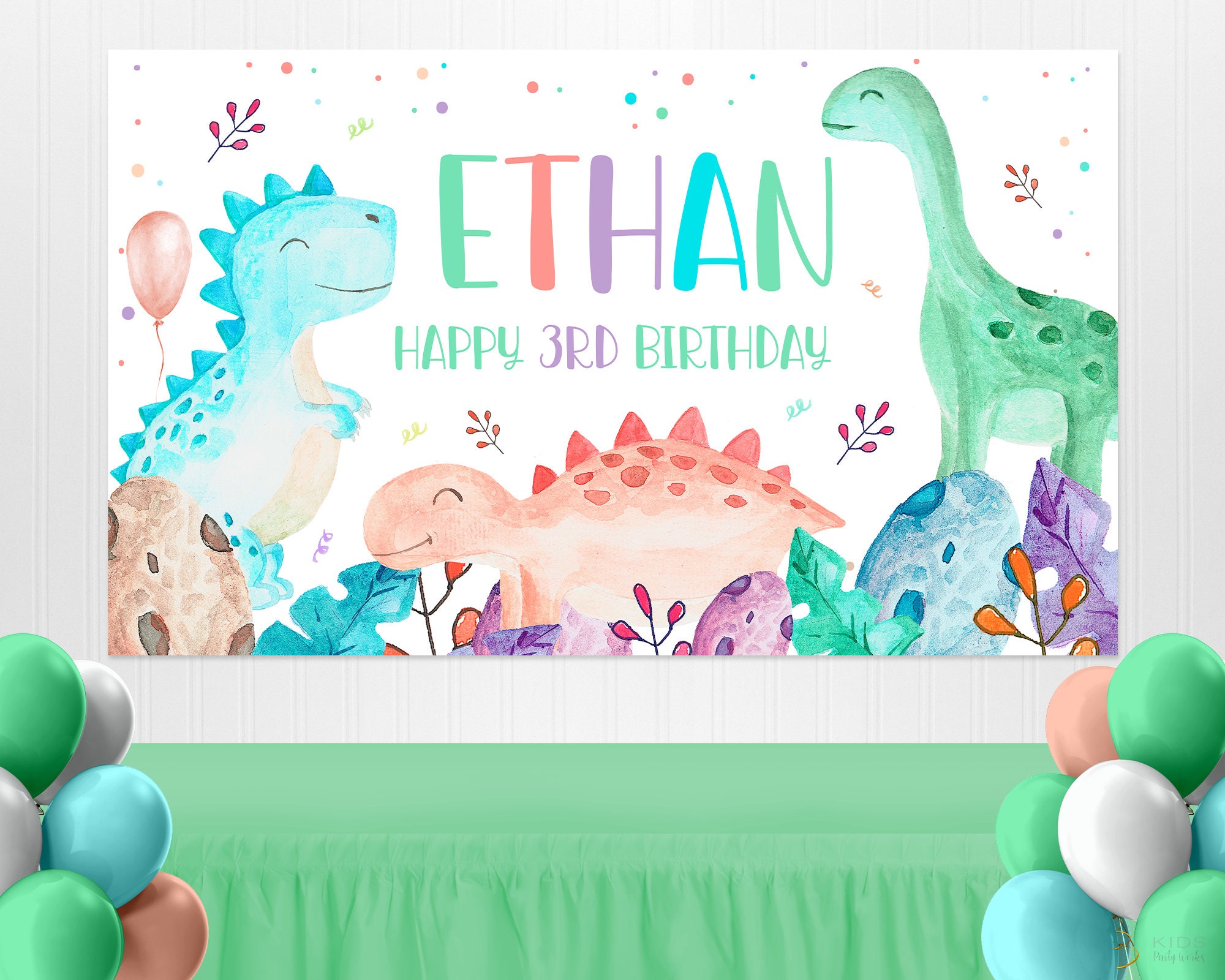 Dinosaur Backdrop Dinosaur Birthday Dinosaur Party Dinosaur - Etsy
