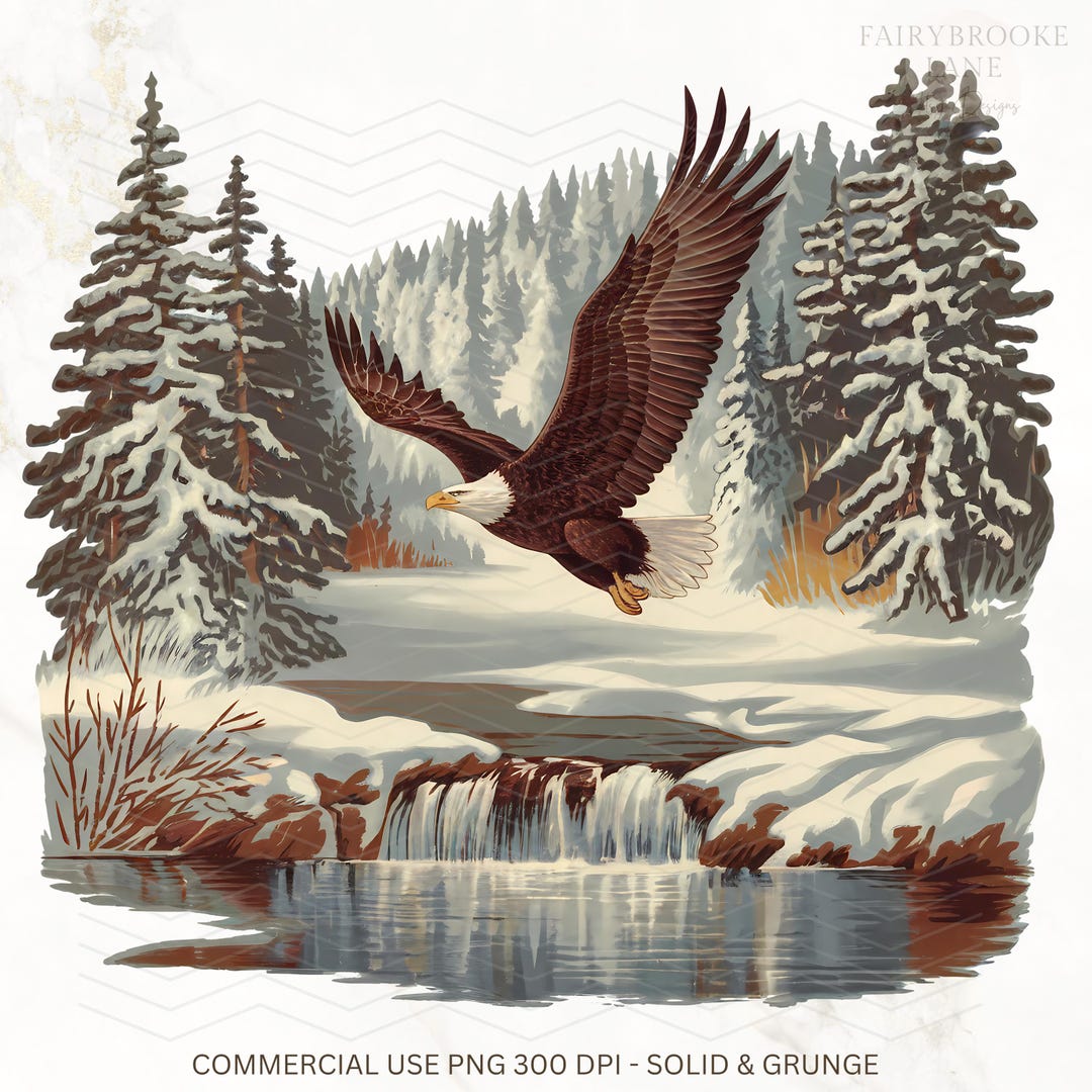 Eagle PNG, Retro Bald Eagle Wilderness Scene 90s Sweatshirt Png ...