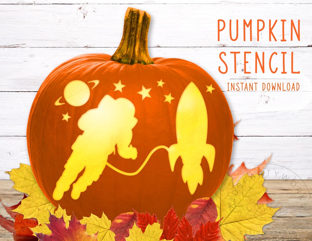 Astronaut Pumpkin Stencil, Astronaut Pumpkin Stencil, Astronaut Stencil ...