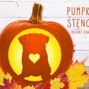 Dog Pumpkin Stencil, Pug Pumpkin Stencil, Pug Printable Stencil, Jack O ...