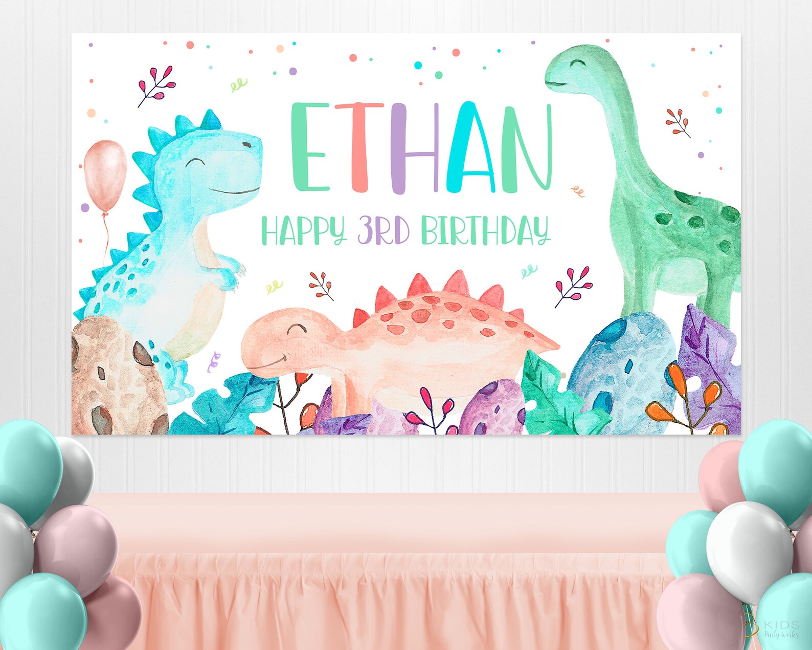 Dinosaur Backdrop Dinosaur Birthday Dinosaur Party Dinosaur - Etsy
