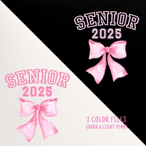 Coquette, Senior 2025 PNG, Pink Bow Png, Class of 2025 Png, Graduation ...