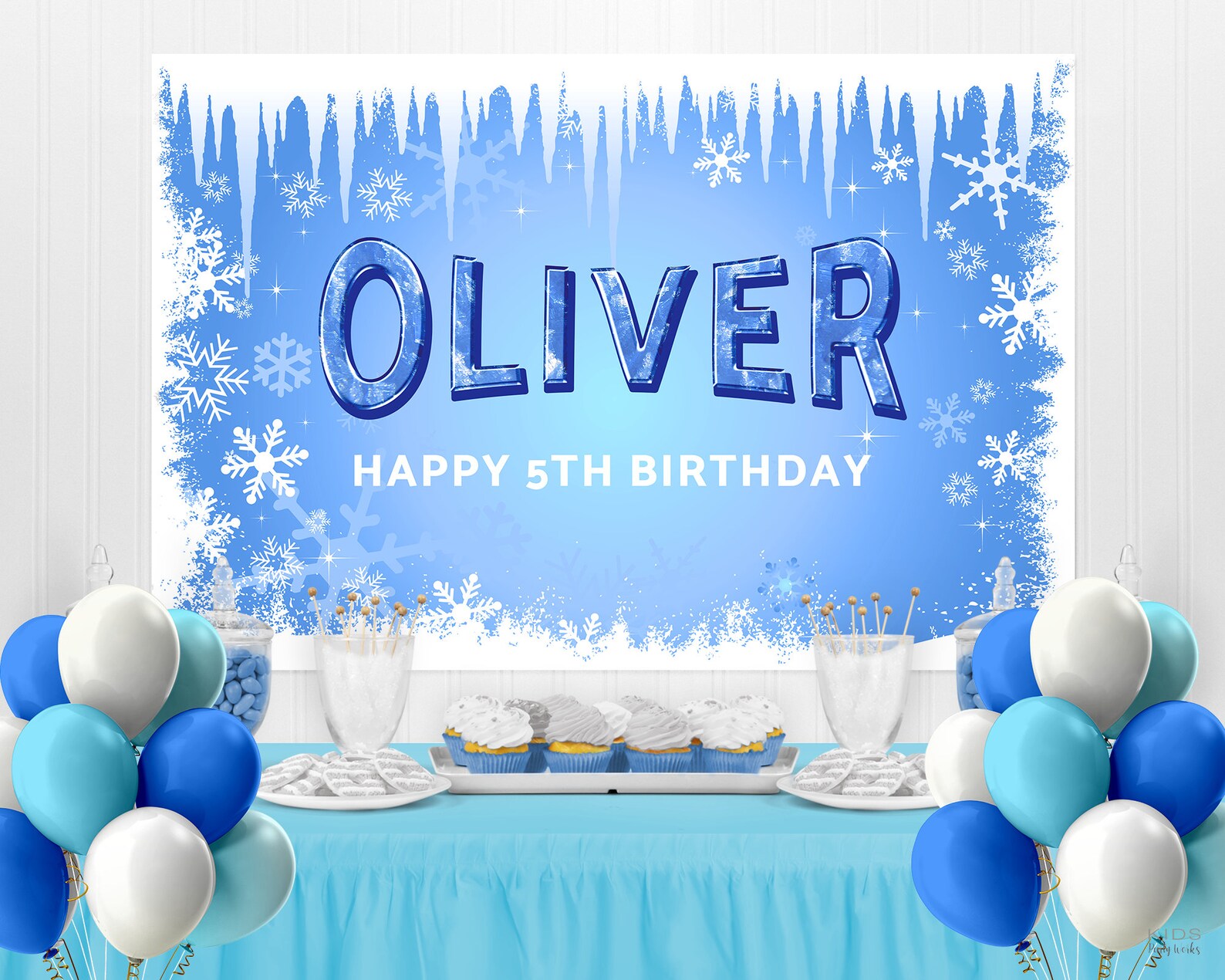 Frozen Backdrop Frozen Birthday Frozen Party Frozen Banner - Etsy