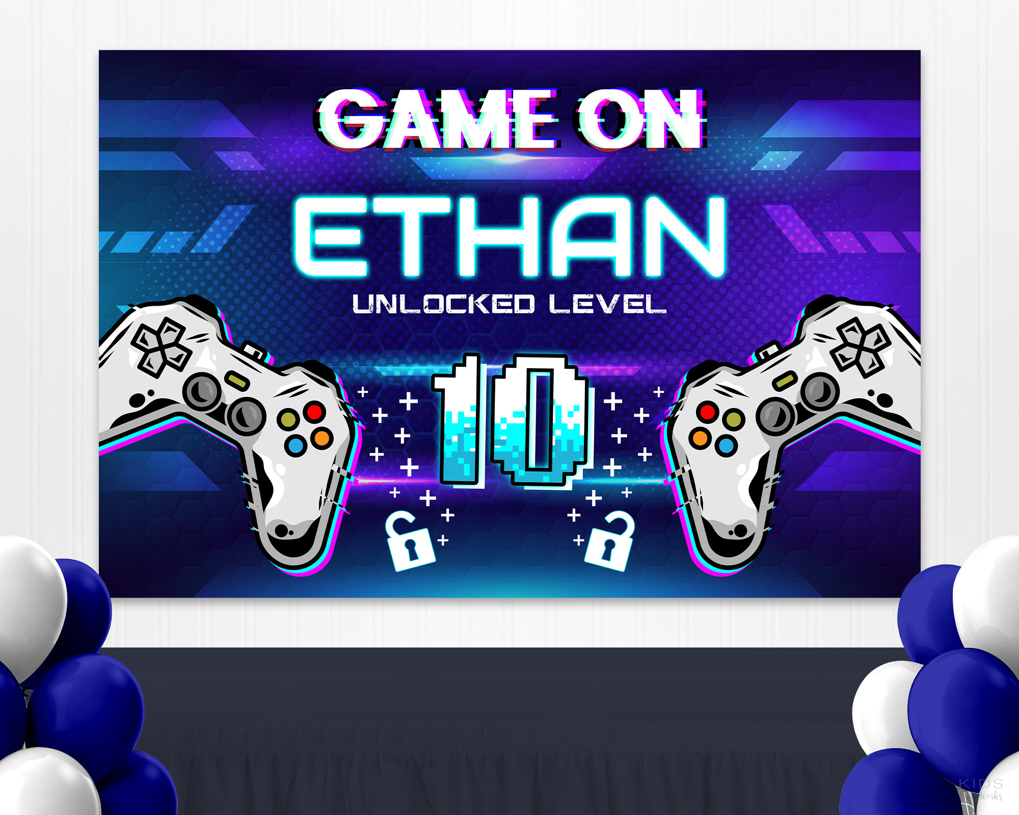 Video Game Backdrop Gamer Birthday Gaming Sign Gamer Party - Etsy