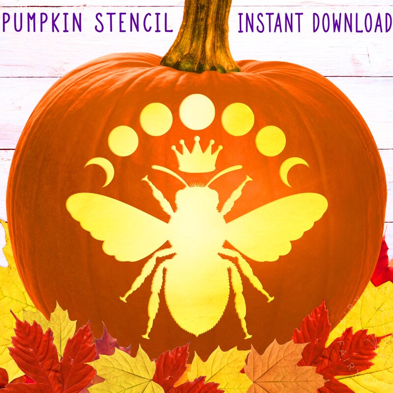 Bumble Bee Pumpkin Carving Stencil - Etsy