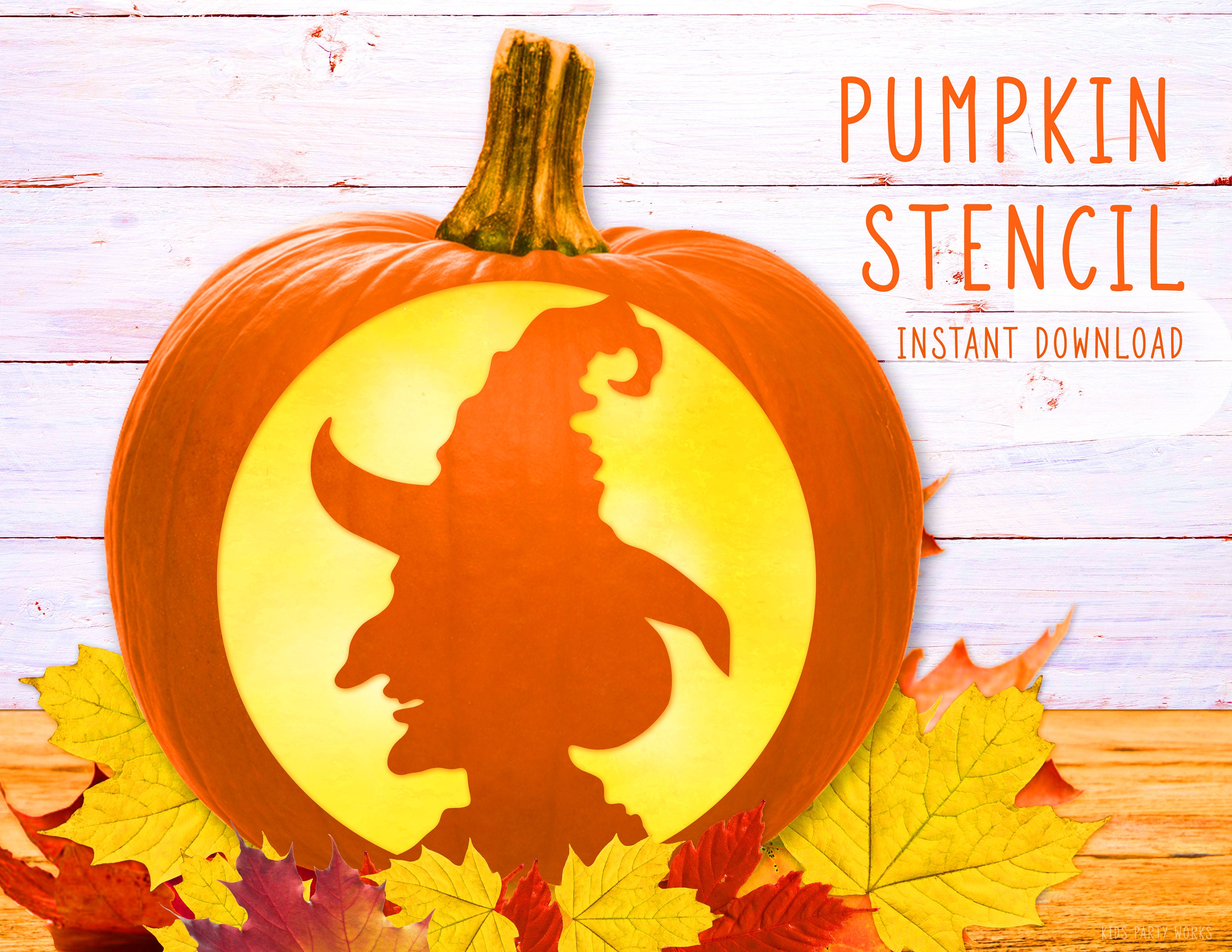 Easy Witch Pumpkin Pattern