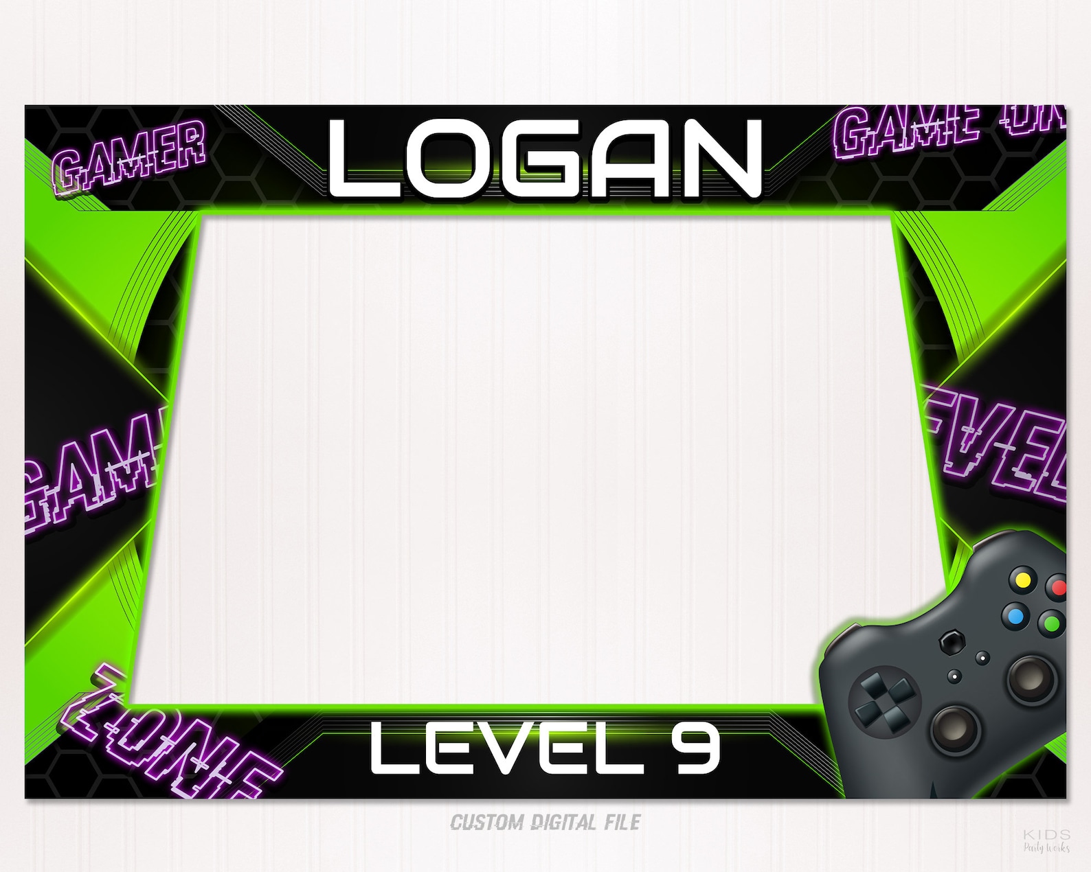 Gamer Photo Booth Frame Gamer Birthday Gamer Photo Prop - Etsy