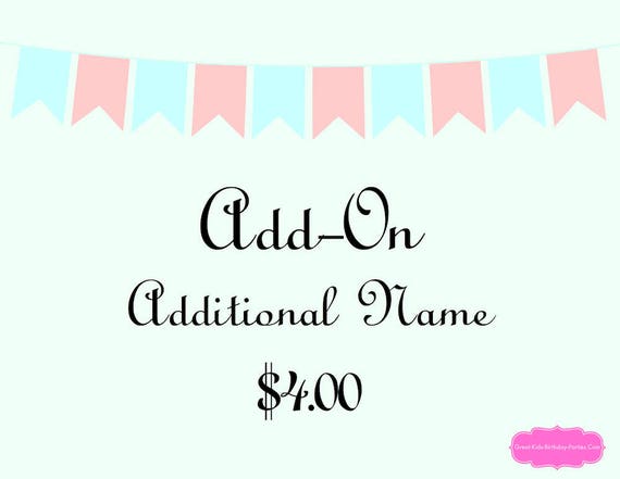 Add-On Additional Name by Kids Party Works | Catch My Party