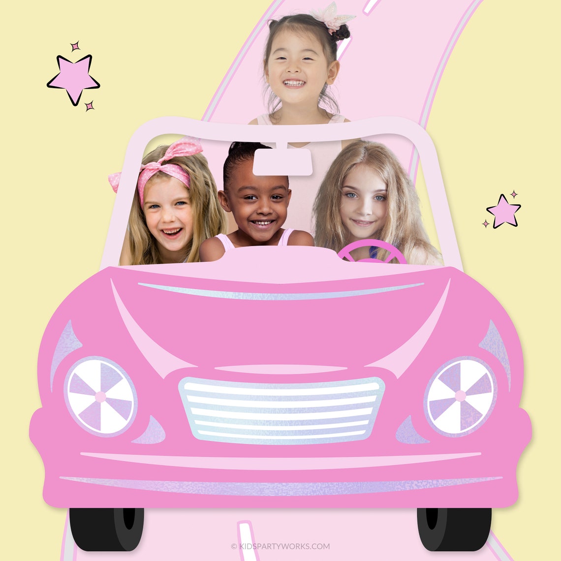 Car Photo Booth Prop Drive-in Movie Prop Kids Pink Retro - Etsy