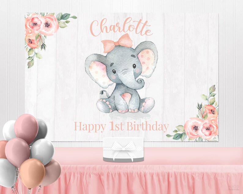 Elephant Backdrop for Baby Shower or Birthday. You'll Love - Etsy