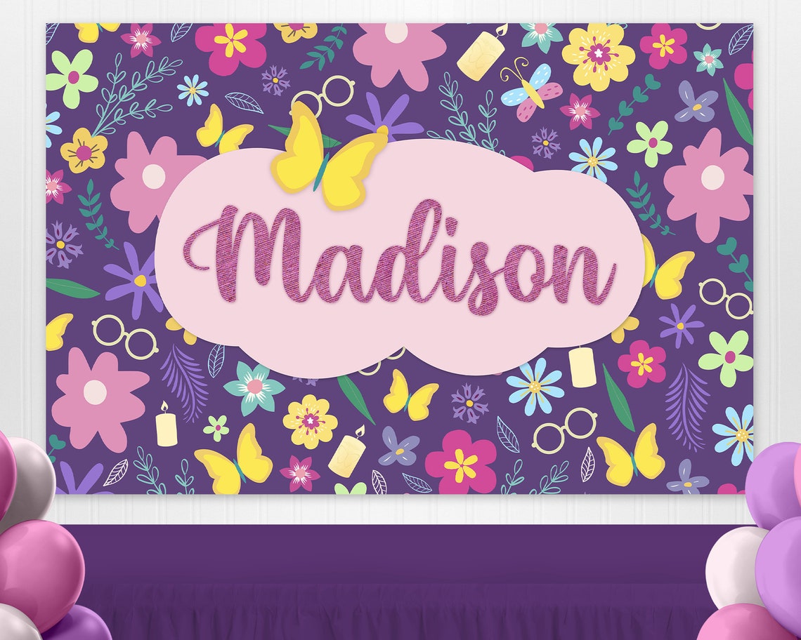 Fiesta Backdrop, Tropical Floral Birthday, Colombian Theme, Flowers ...