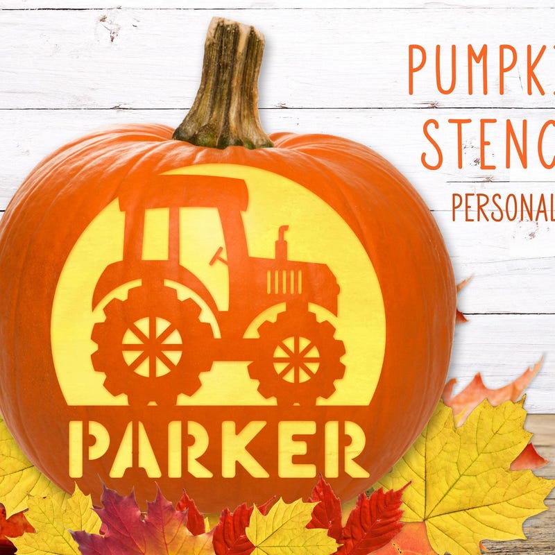 Autumn Tractor - Etsy