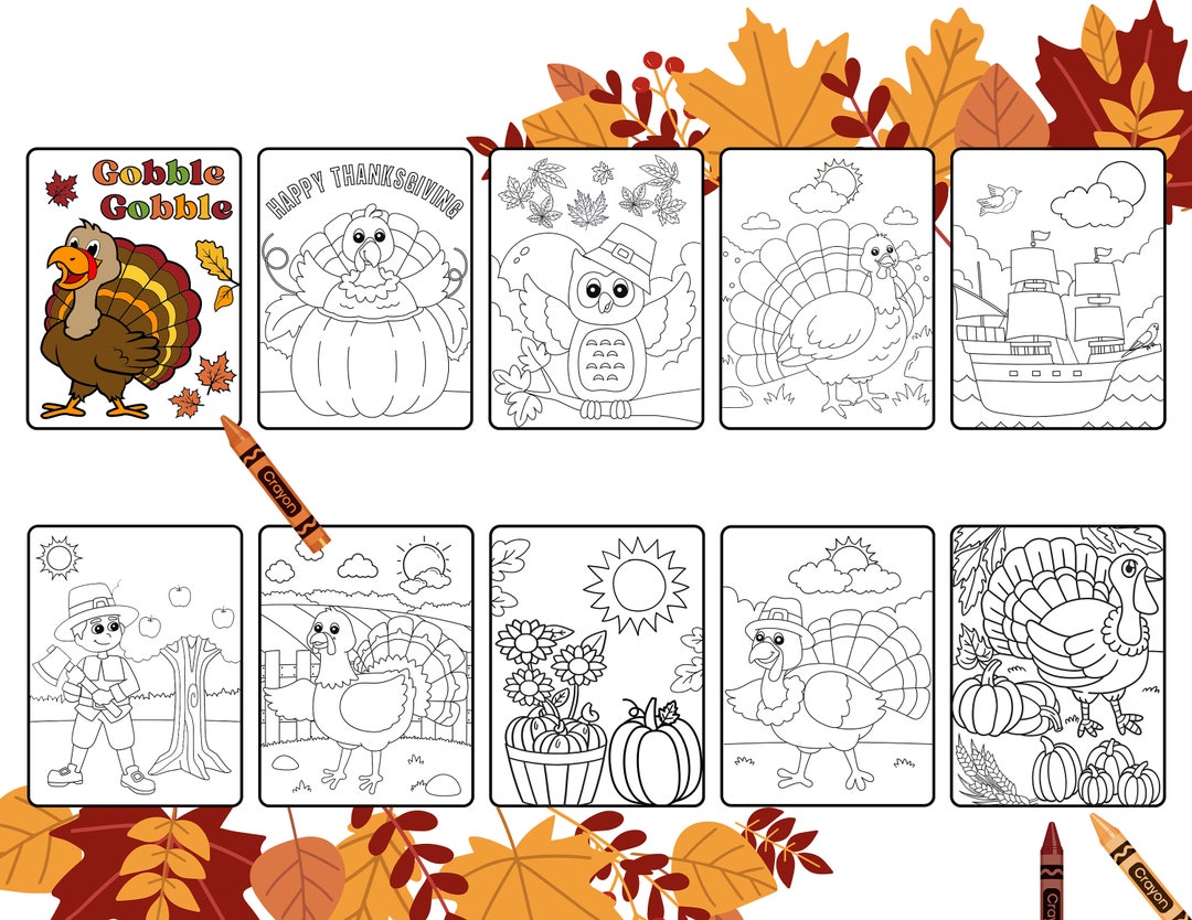 Thanksgiving Coloring Pages, Kids Thanksgiving Printable Activity ...